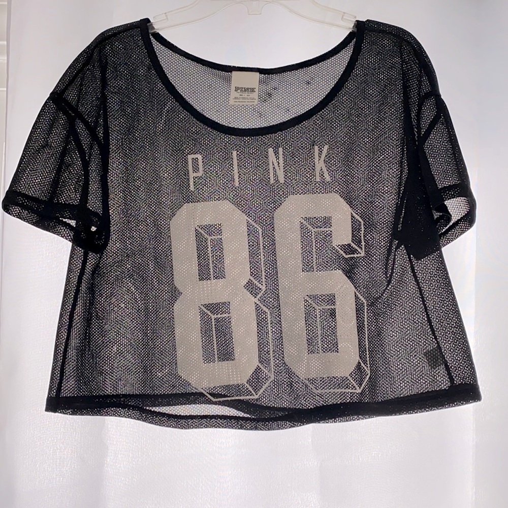 Pink Mesh Crop Top - Gem